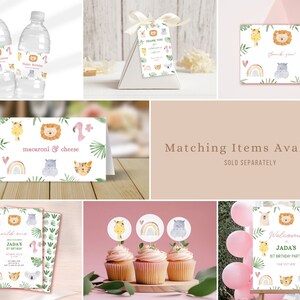 Editable Wild One Birthday Water Bottle Label, Wild One Water Label ...