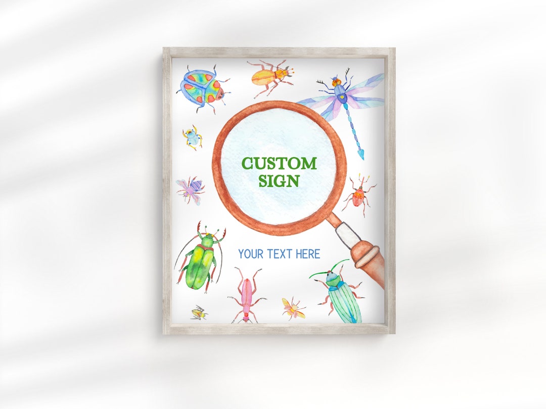 Editable Bug Birthday Party Printable Sign, Bug Party Sign Template ...