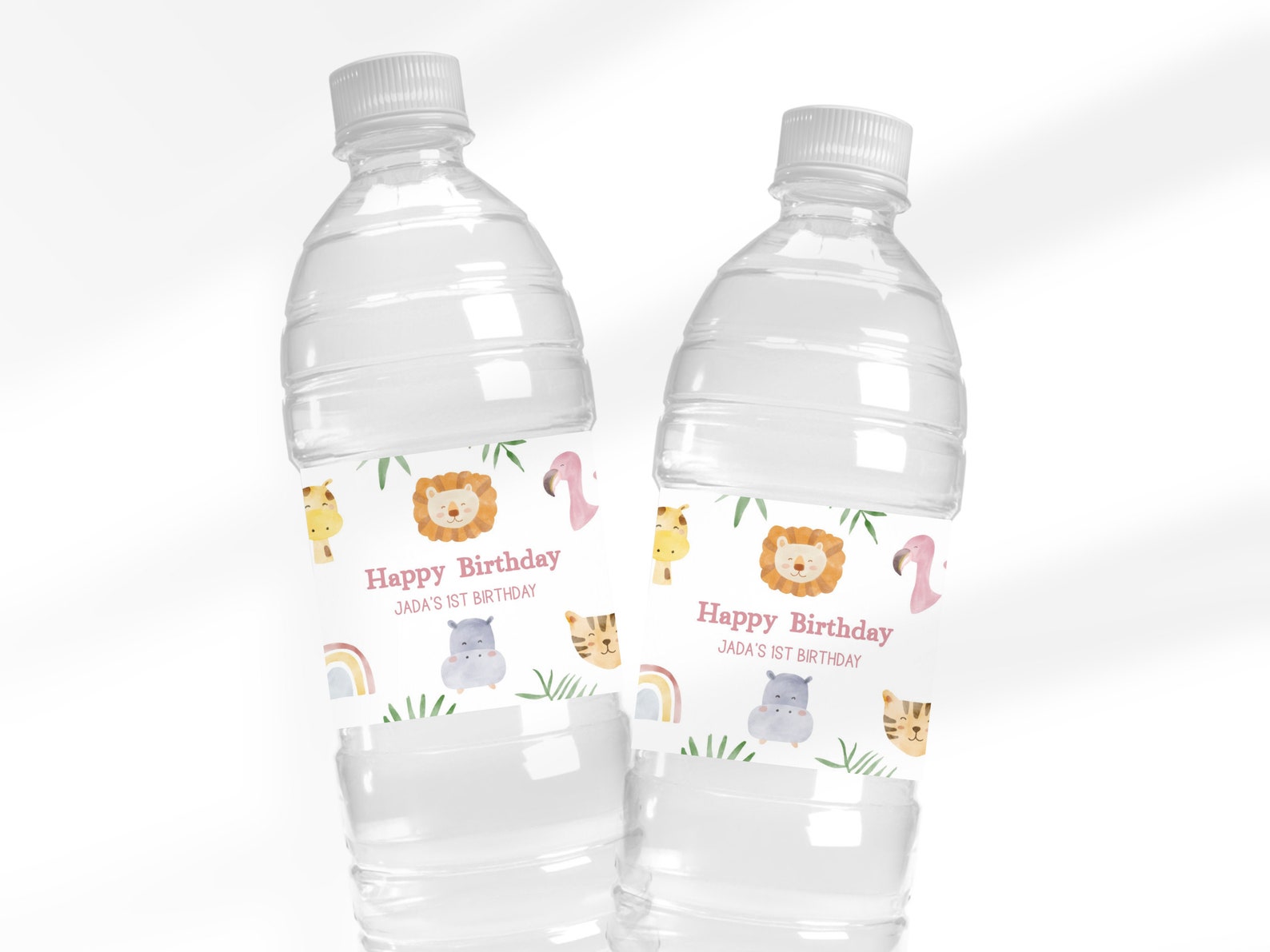 Editable Wild One Birthday Water Bottle Label, Wild One Water Label ...