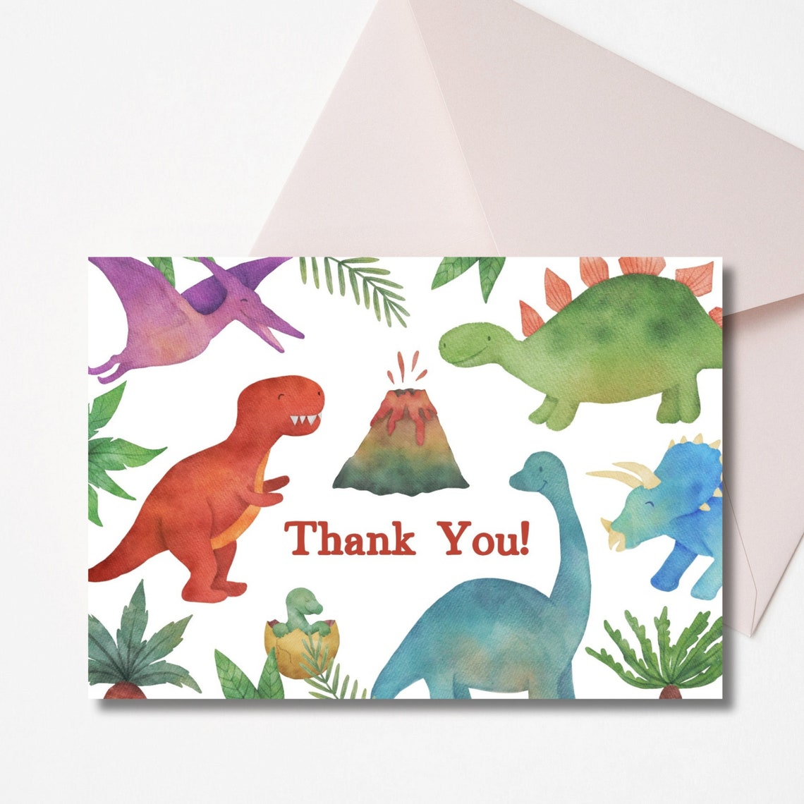 Editable Dinosaur Thank You Card, Dinosaur Thank You, Editable Thank ...