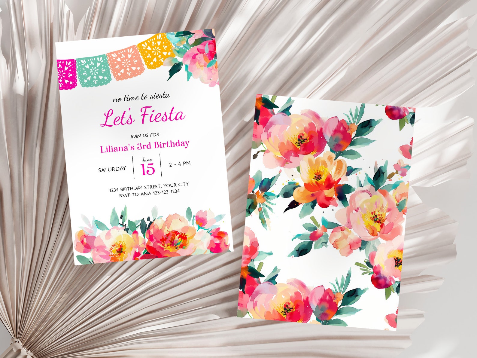 EDITABLE Fiesta Birthday Invitation, Fiesta Birthday Template ...