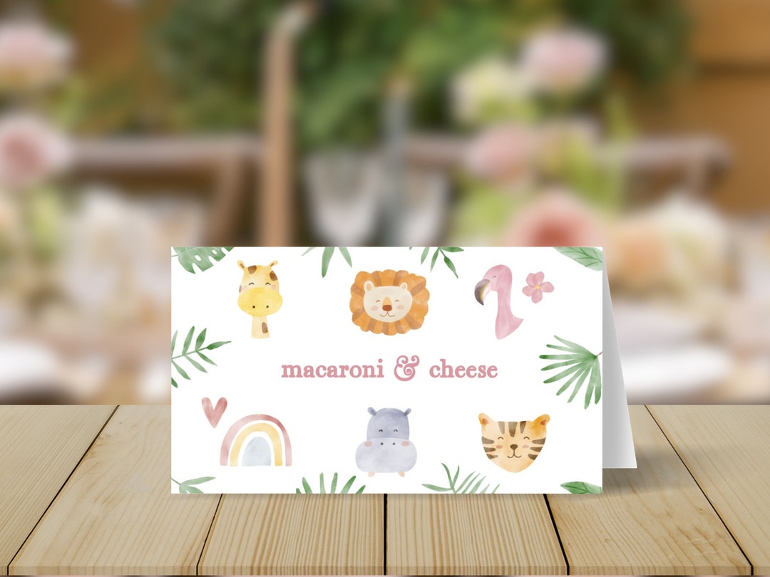 EDITABLE Wild One Food Tent Card, Printable Birthday Party Food Sign ...