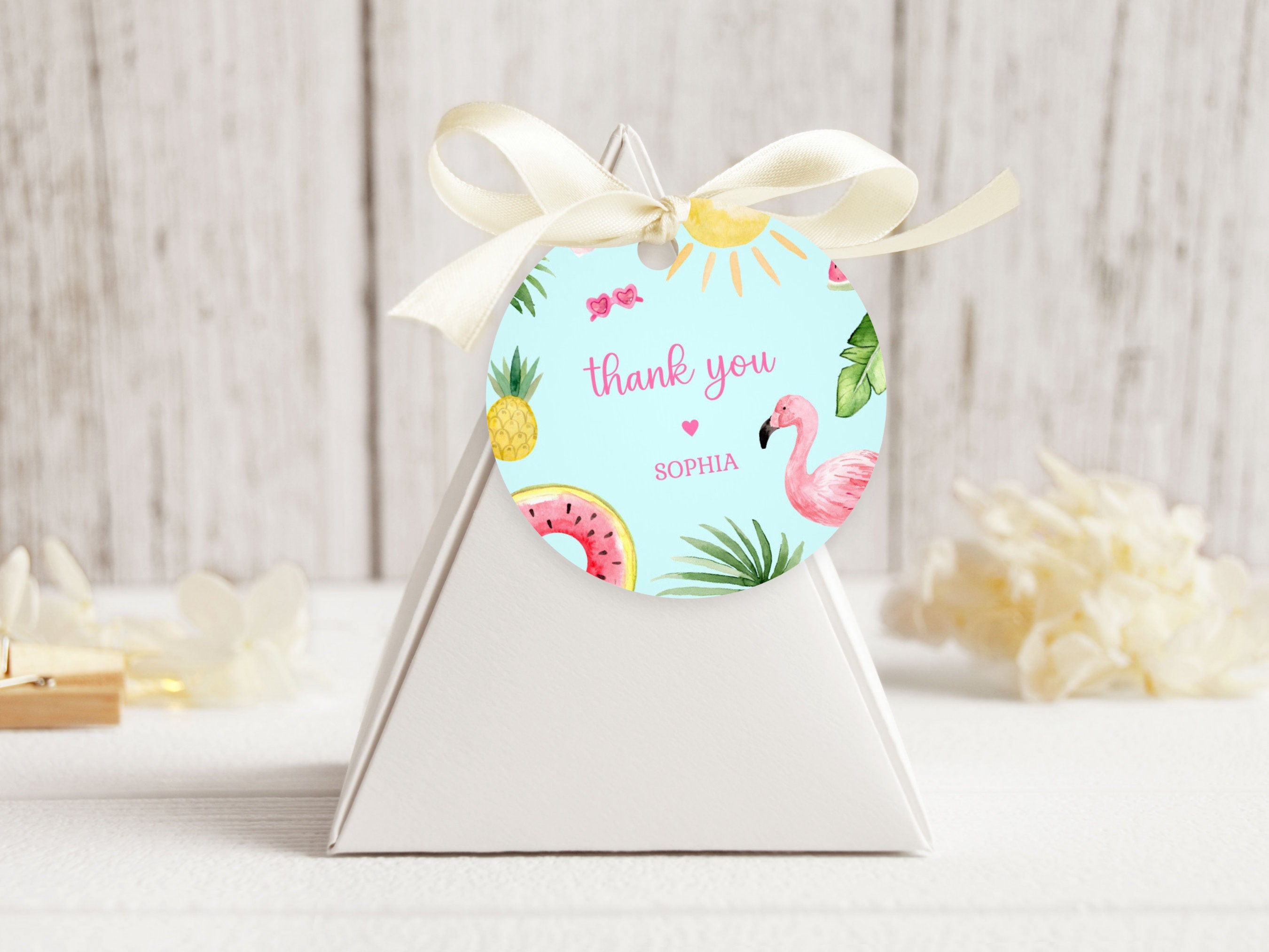 Editable Pool Party Favor Tag, Summer Gift Tag, Pool Party, Printable ...