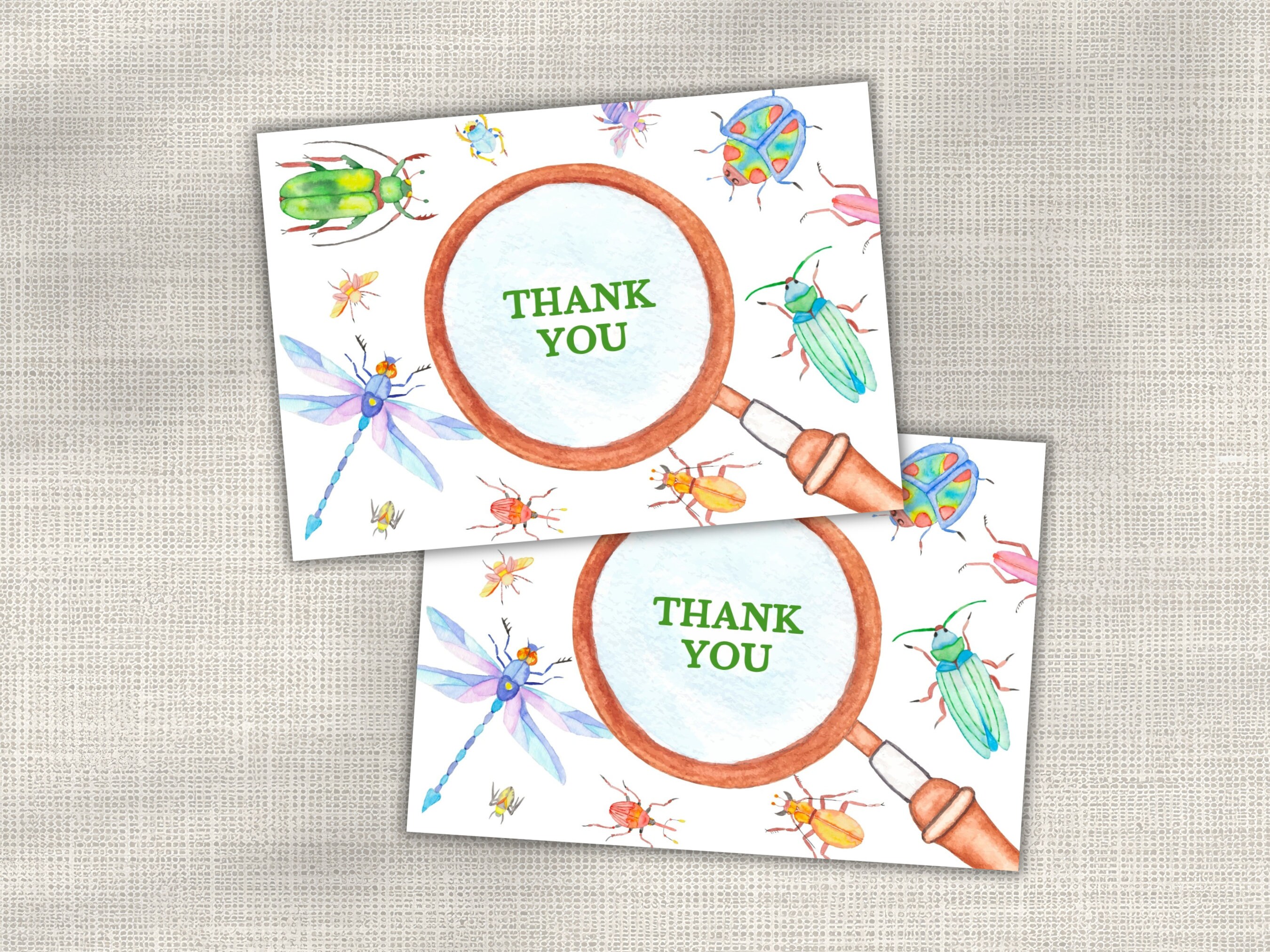 Editable Bug Thank You Card, Bug Thank You, Fully Editable Thank You ...