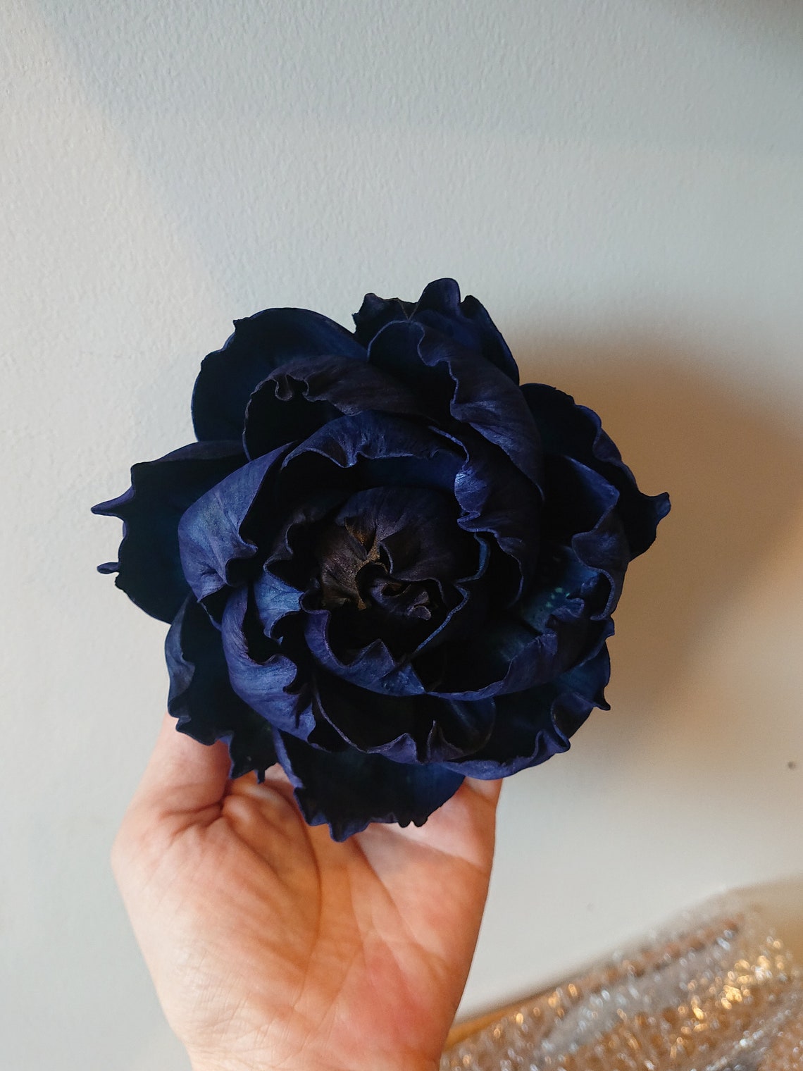 6 Peony Roses Sola Wood Diffuser Flowers 10cm Dia. Dyed in | Etsy