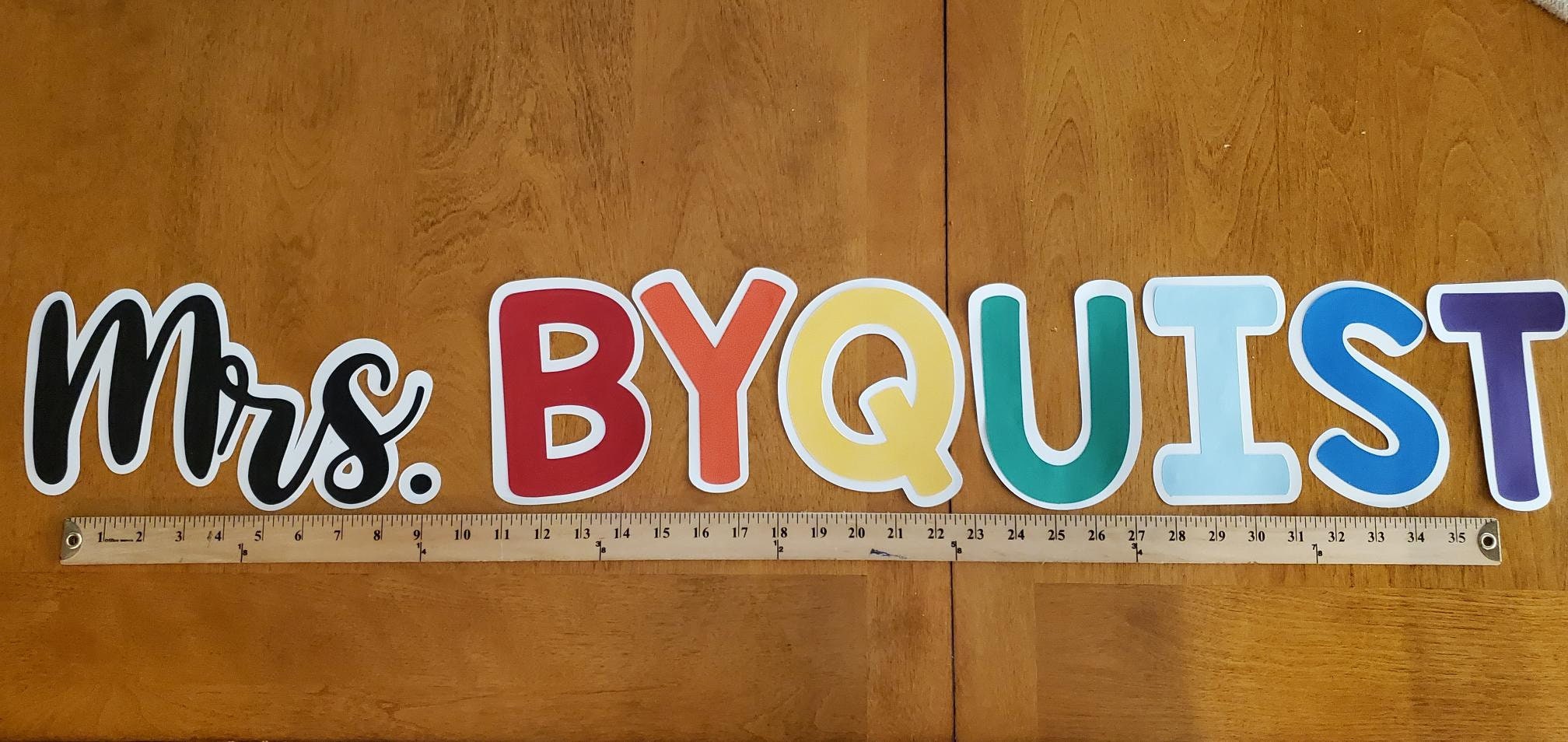 Custom Cardstock Teacher Name Decoration for Classroom - Etsy