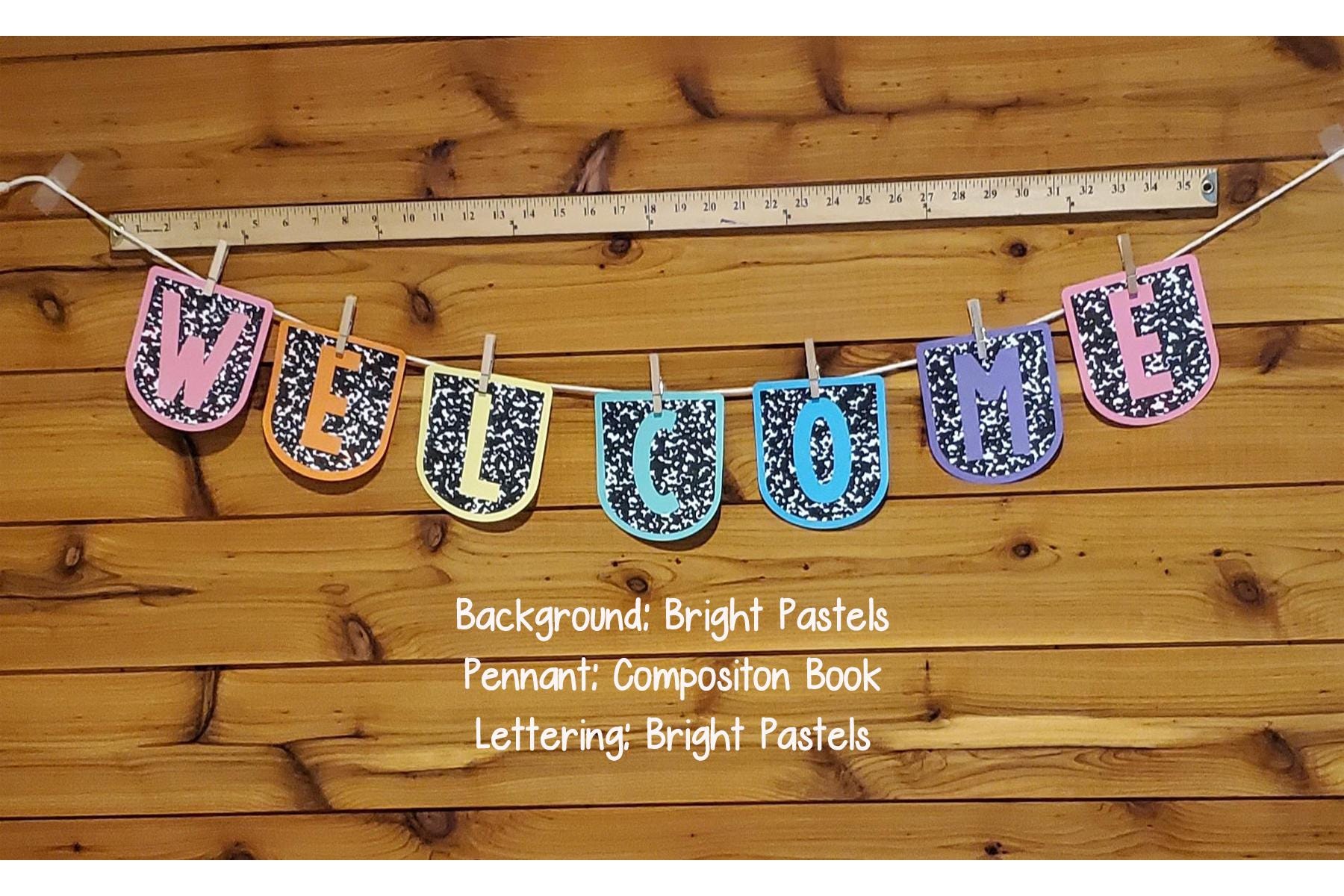 Composition Book Bulletin Board Letters - Etsy
