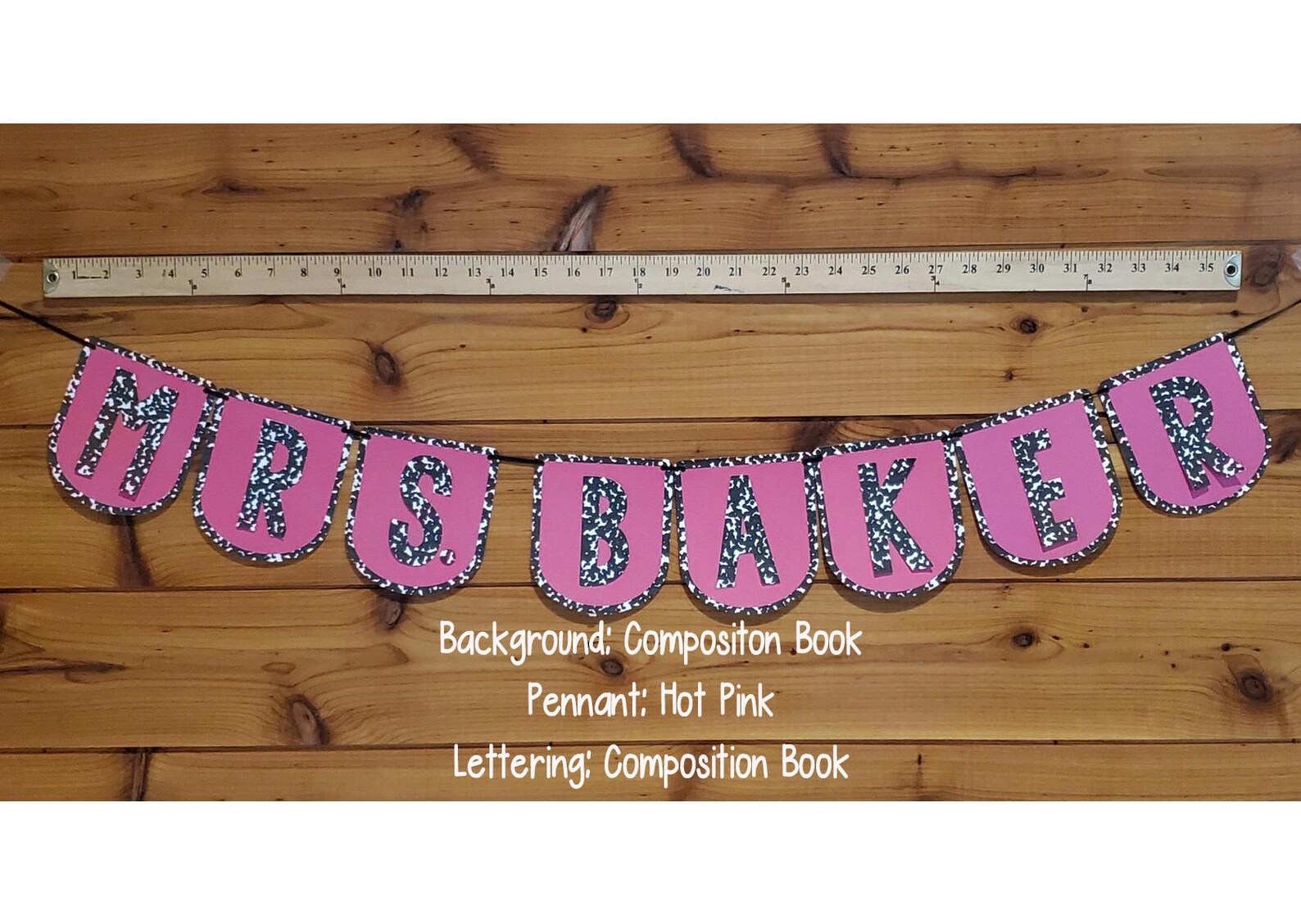 Composition Book Bulletin Board Letters - Etsy