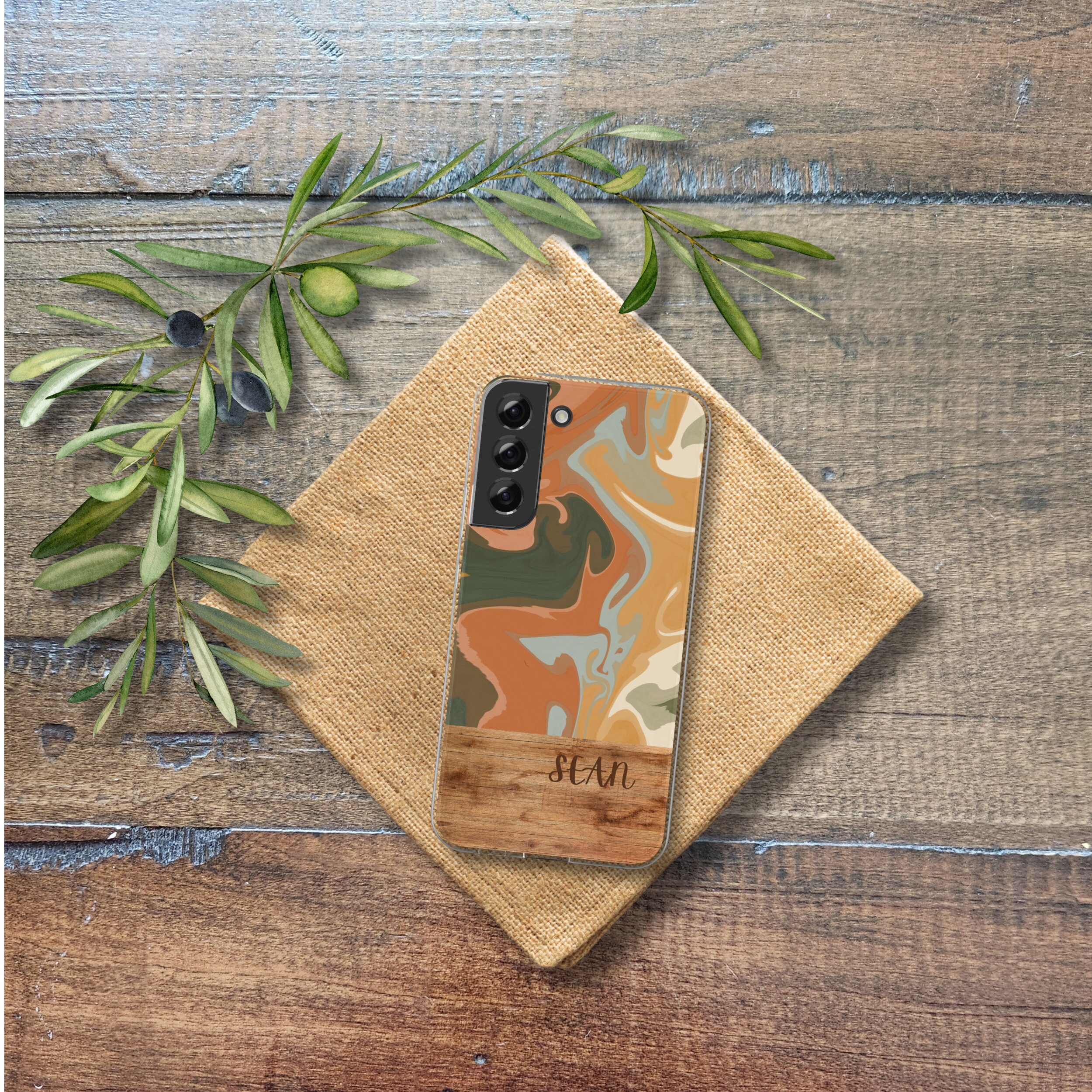 Personalized Earth Paint Pour Design Samsung Galaxy® S24 S23 S22 S21 S20fe Plus Ultra A43 A51 ...