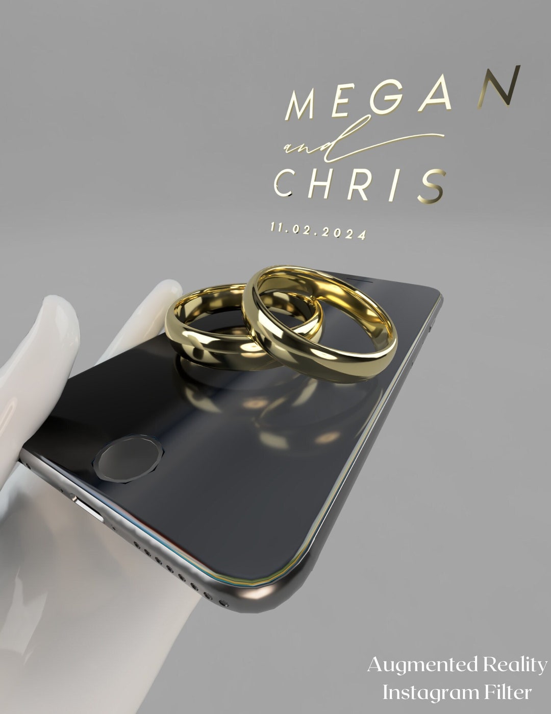 Save the Date 3D Filter, Custom Wedding Invite Card, Wedding Invitation ...