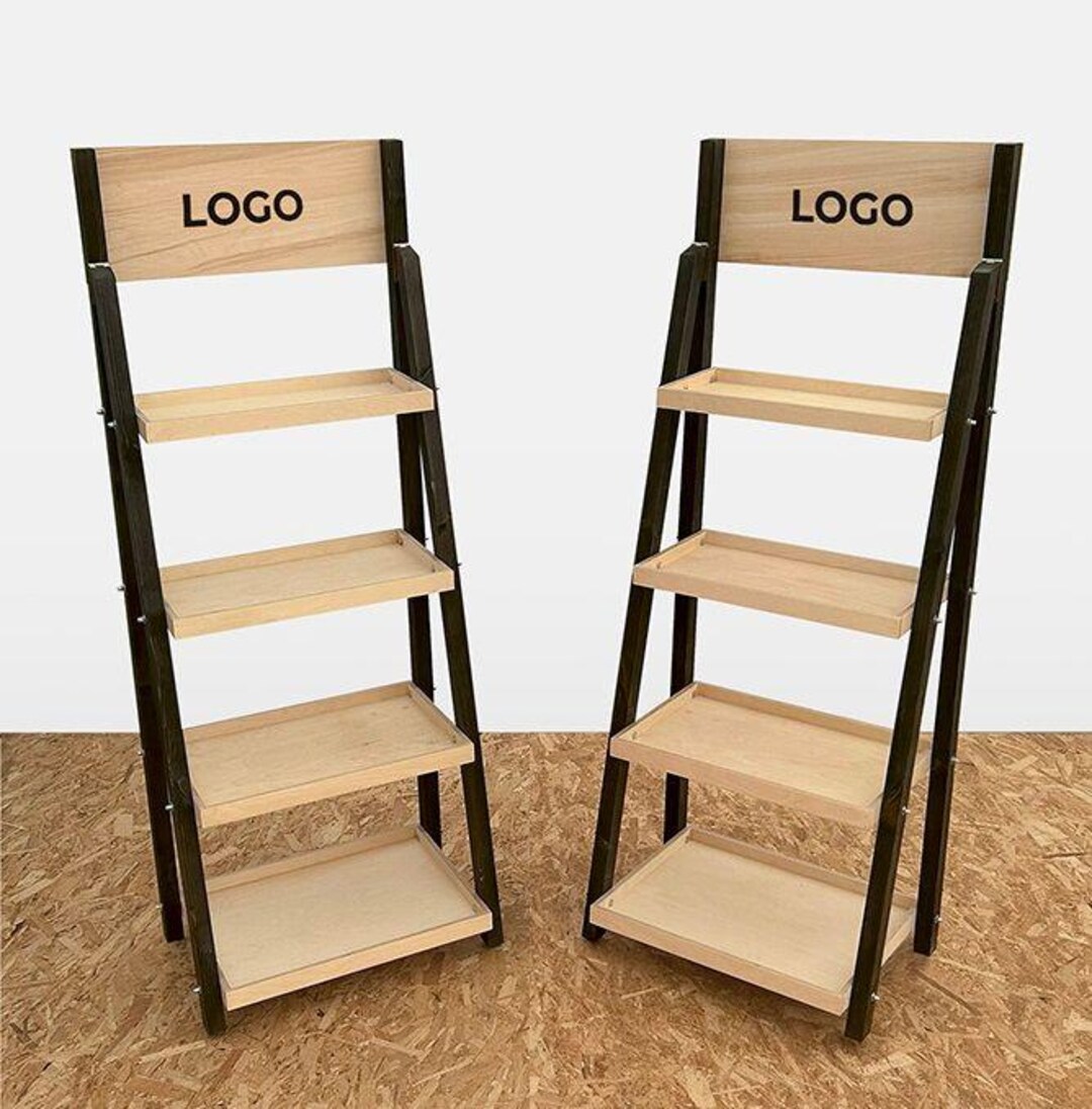 4 Tier Ladder Wooden Display - Etsy