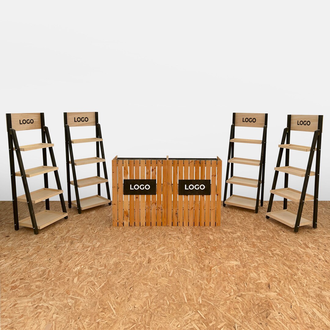 Lightweigt Foldable Counter & Floor Stand Set Customisable Perfect for ...