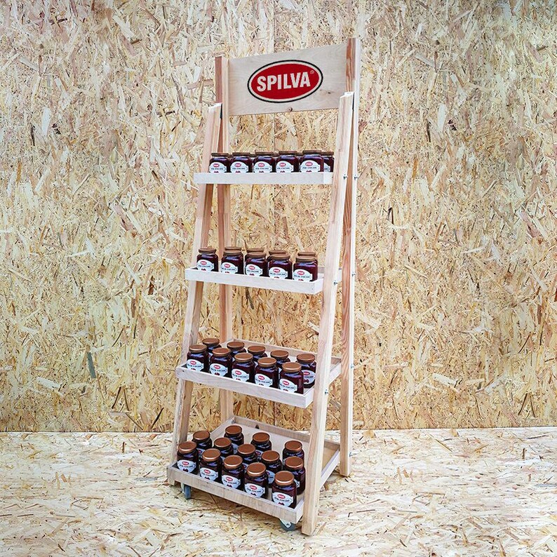 4 Tier Ladder Wooden Display - Etsy