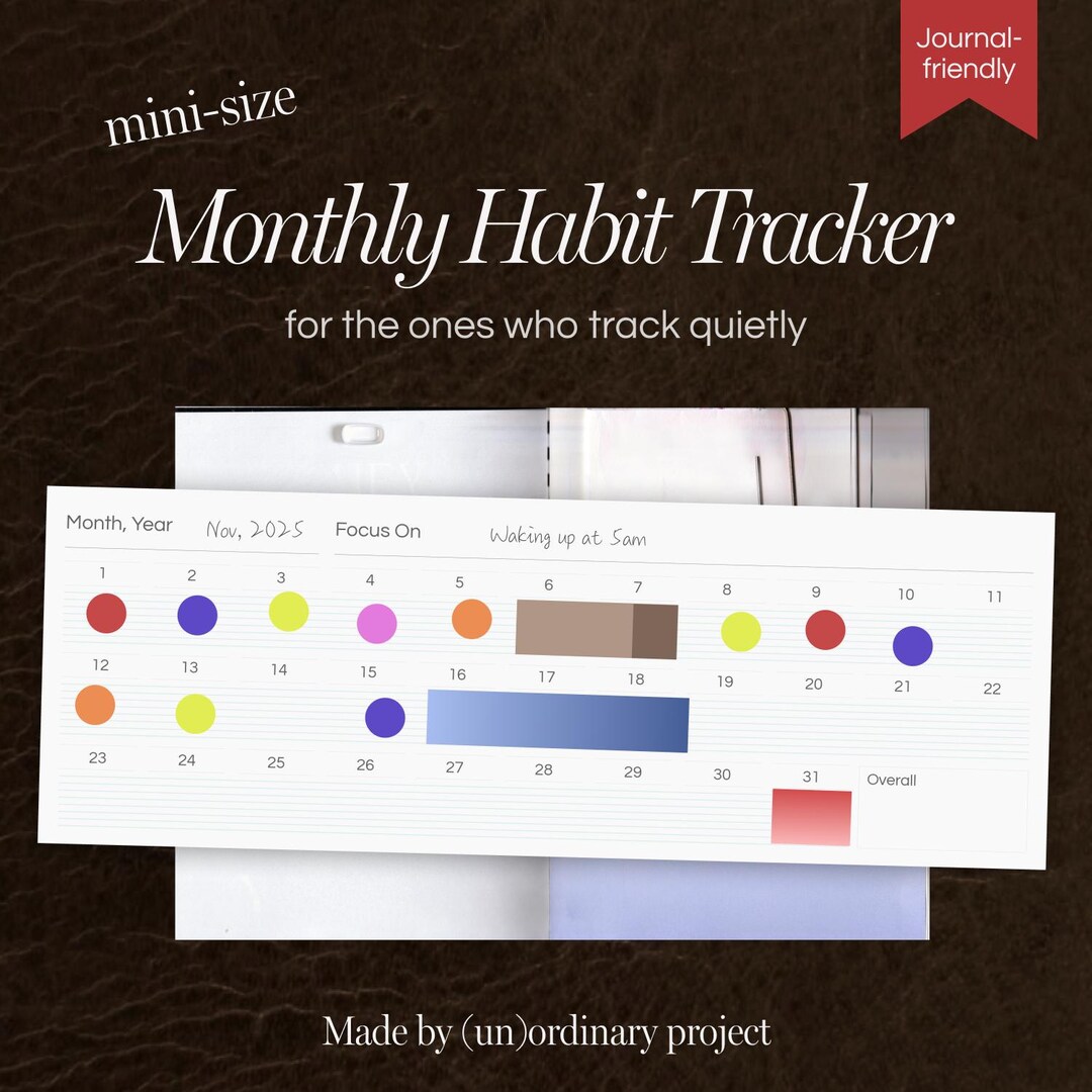 ADHD MINI Habit Tracker | Printable Small Planner Inserts | Self Care ...