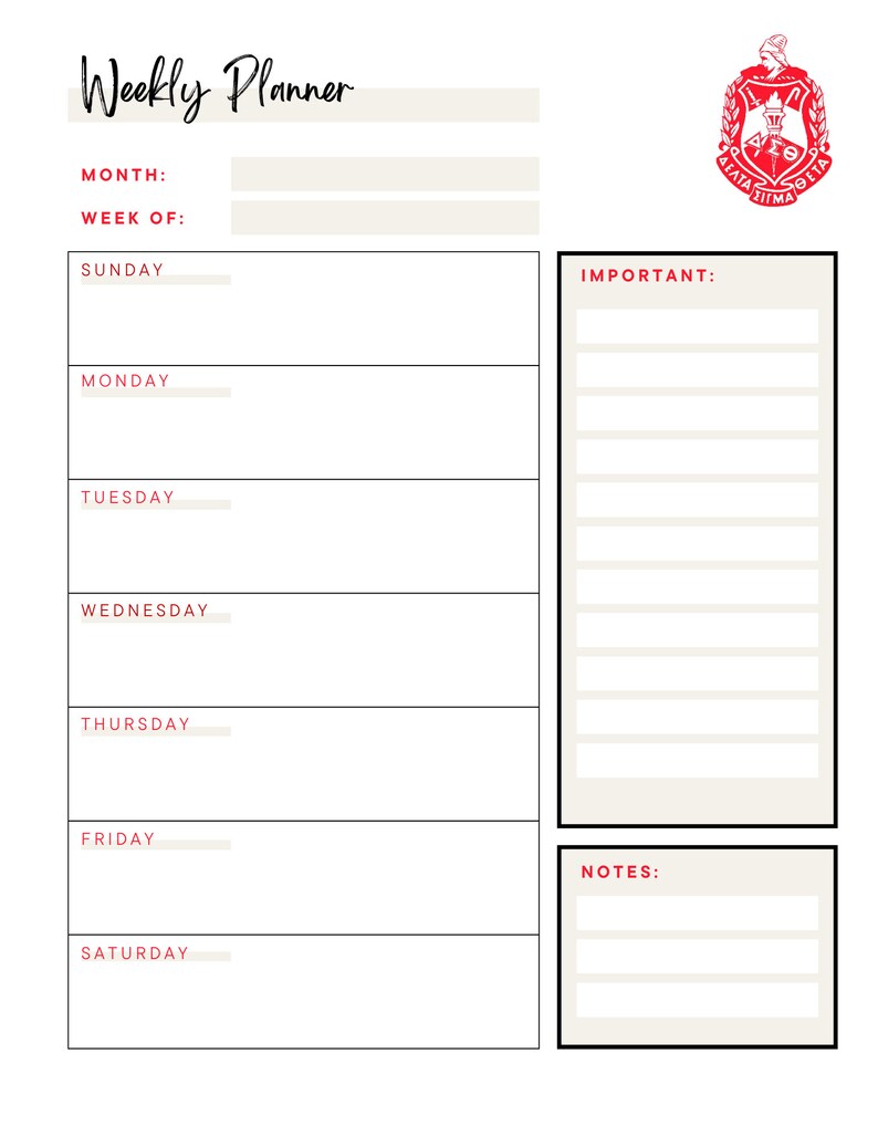 Delta Sigma Theta Planner - Etsy