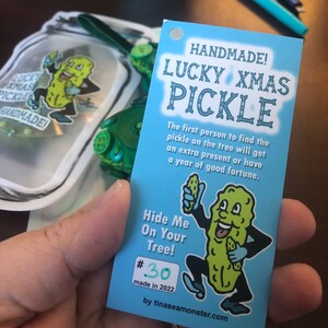 Your Lucky Pickle Xmas Christmas Felt Ornament — One of a Kind Lime ...