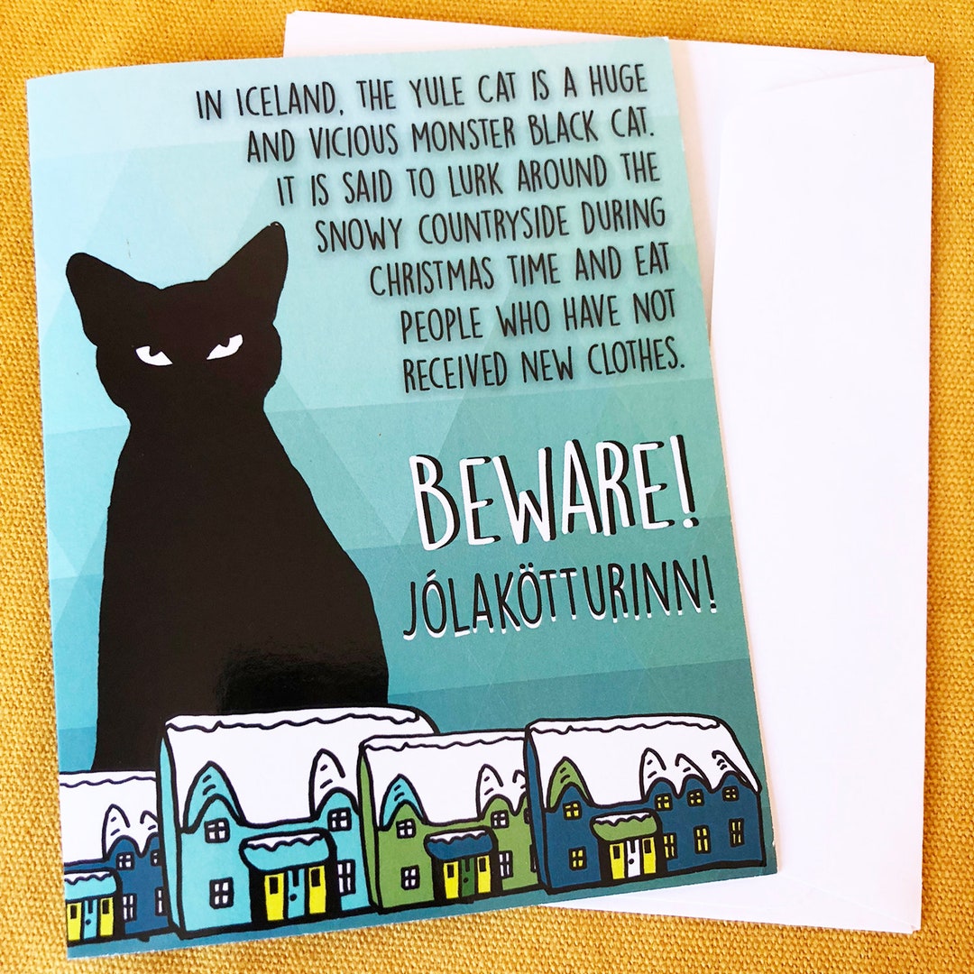 Icelandic Beware the Yule Cat Who Will Eat You at Christmas Holiday ...