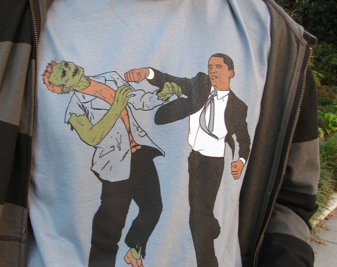 XL Obama Vs. Zombies Four Color Unisex Shirt - Etsy