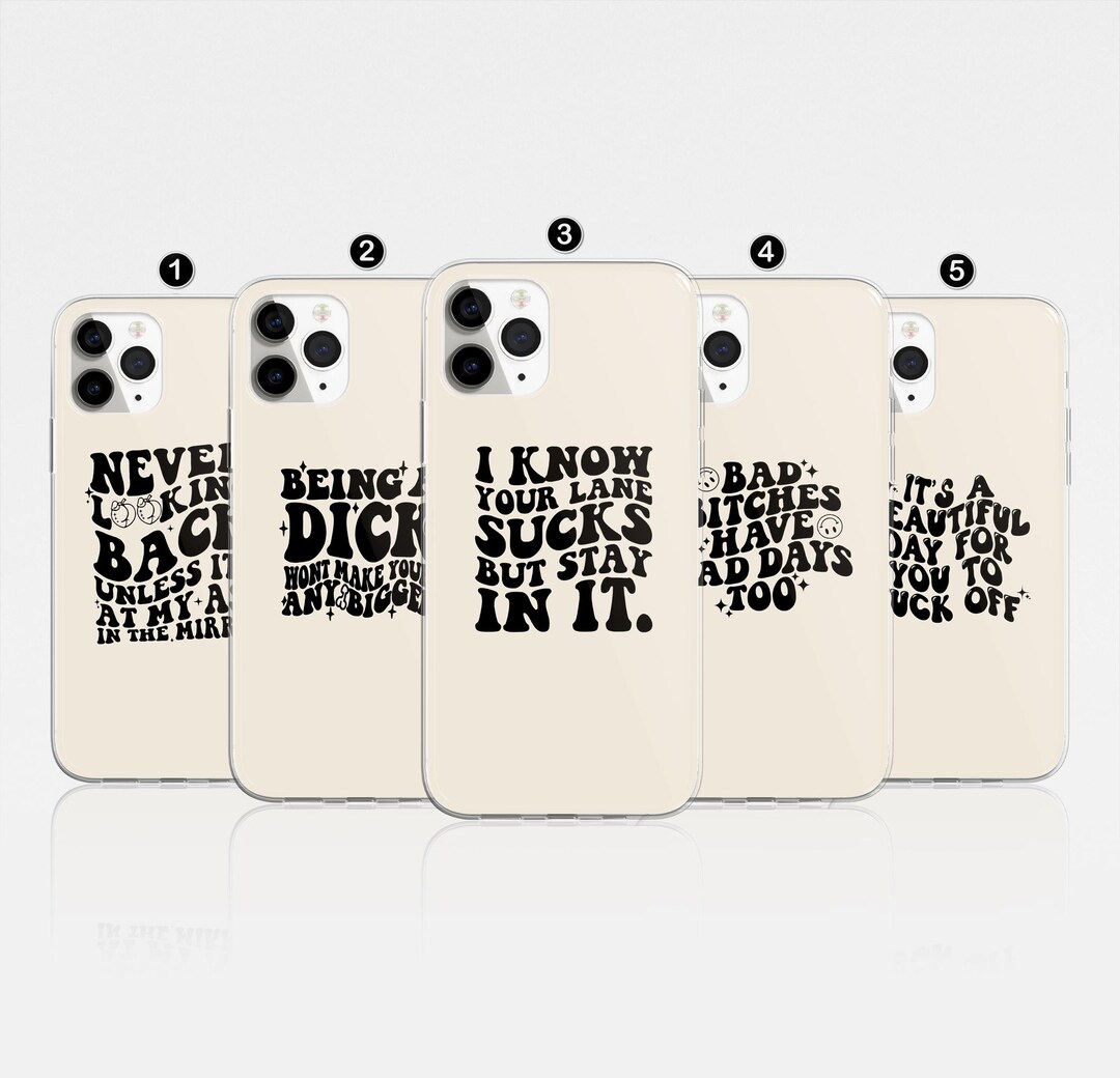 Wavy Quote Phone Case Funny Cover for iPhone 17 Pro Max, 16e, 15, 14 ...