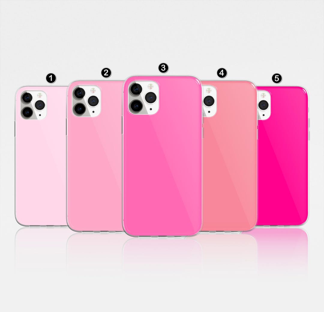 Pink Pastel Phone Case Hot Pink Cover for iPhone 17 Pro Max, 16e, 15 ...