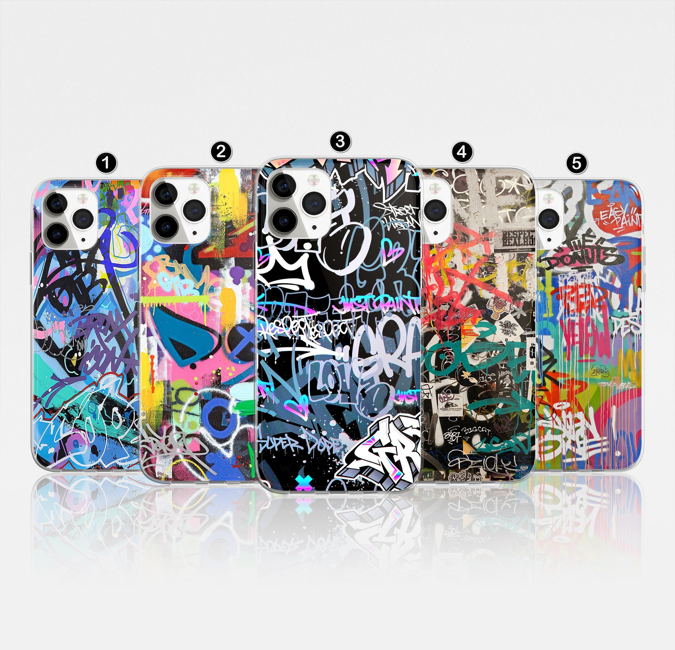 Graffiti Phone Case Street Art Cover Fit for iPhone 16 Pro Max, 15 Plus ...