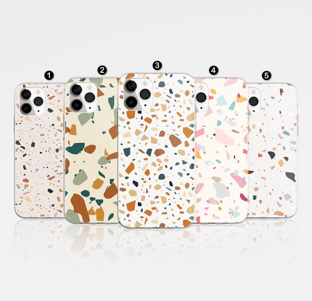Terrazzo Phone Case Aesthetic Texture Cover for iPhone 17 Pro Max, 16e ...