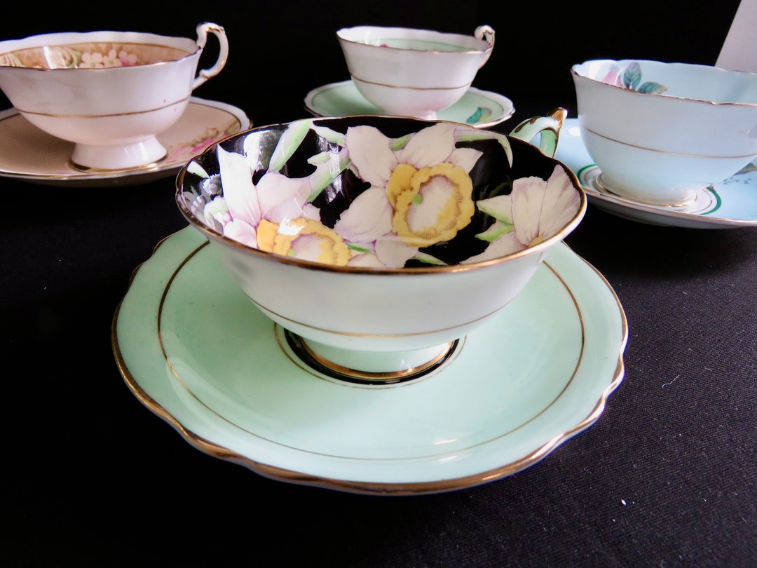 Vintage Paragon Daffodil Teacup and Saucer. Fine Bone China. Made in ...