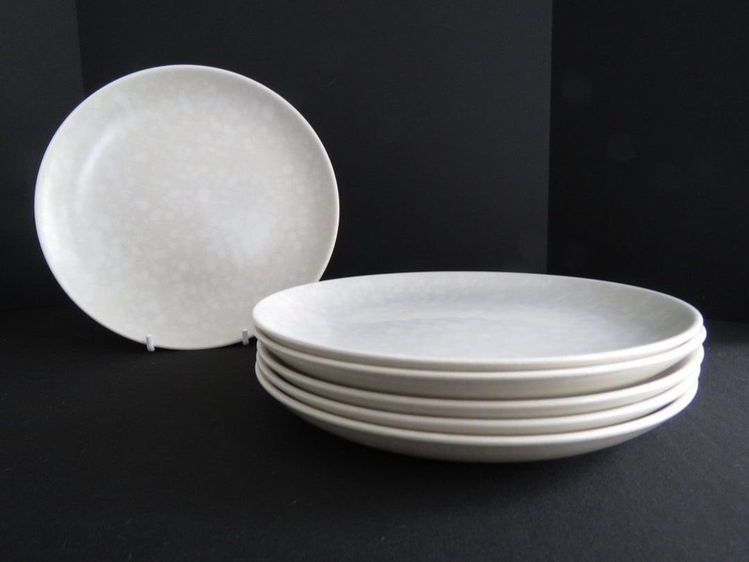 Poole Pottery. Grey and Speckled Side Plates - Set of 6 - 18cm Diameter ...