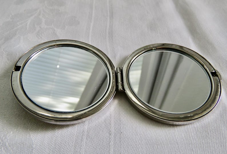 Vintage JUDITH JACK Silver Purse Compact Double Mirror. Marcasite ...