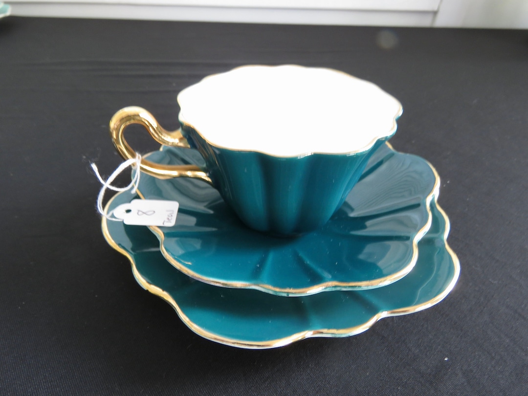Vintage Royal Stuart Spencer Stevenson Trio. Daisy Shape in Teal ...