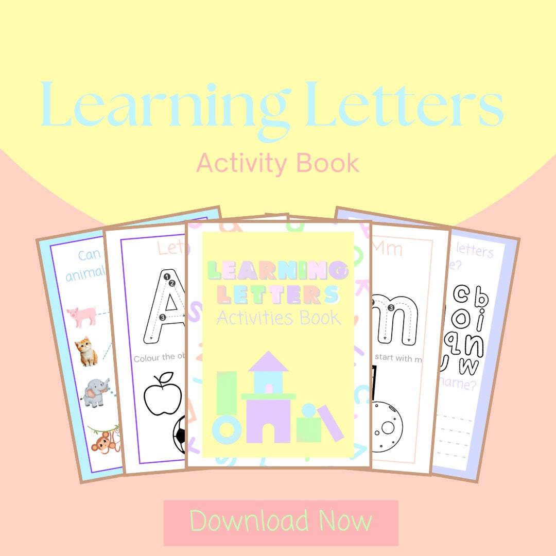 ABC Adventures: Interactive Alphabet Activity Book for Kids - Etsy