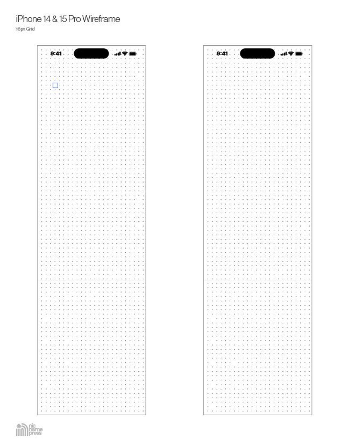 IPhone 15 Pro & 14 Pro Wireframe Template: UX/UI Sketching PDF With ...