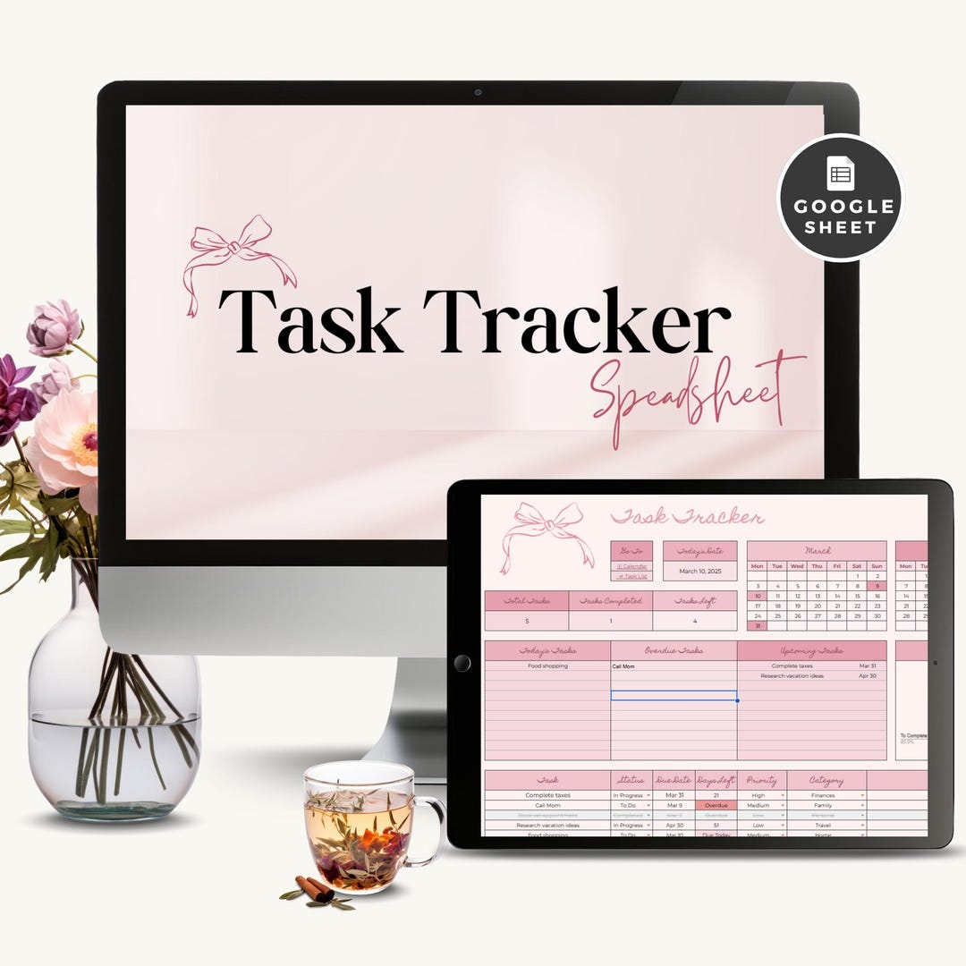 Task Tracker Google Sheet Spreadsheet, Daily Priority to Do List ...