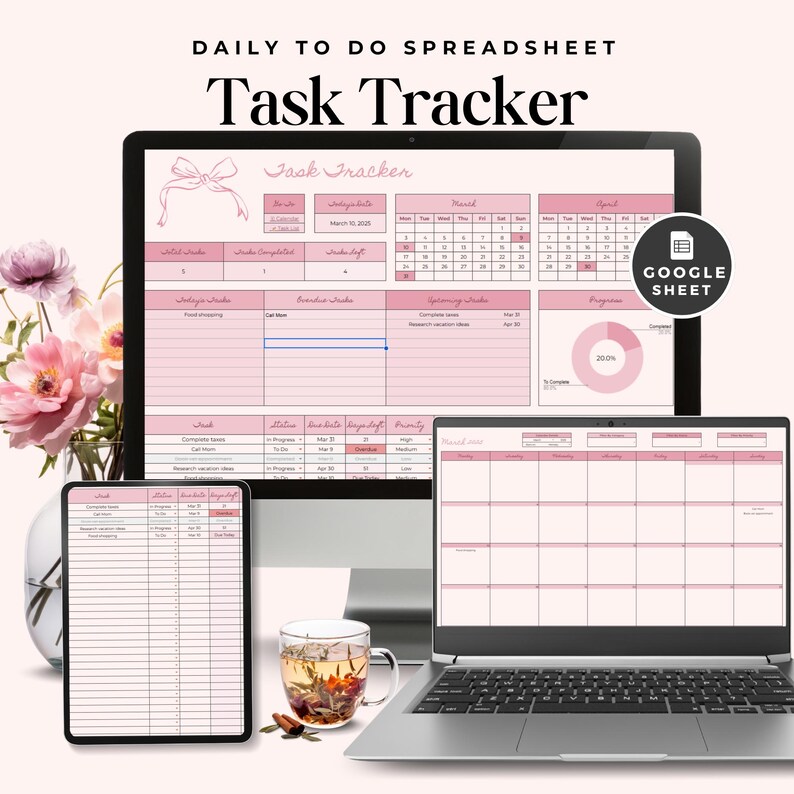 Task Tracker Google Sheet Spreadsheet, Daily Priority to Do List ...