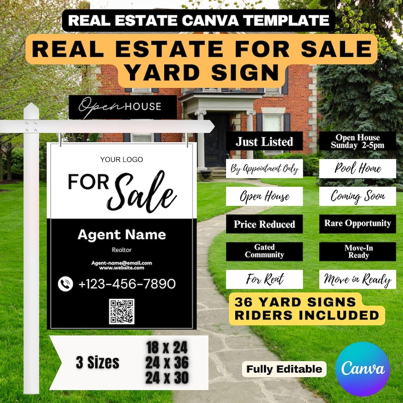 24x30 Real Estate Signs - Etsy