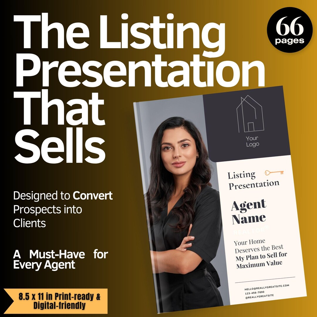 Real Estate Listing Presentation Template: 67-page Realtor Marketing ...