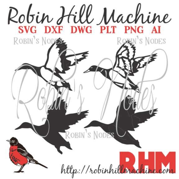 Mallard Ducks Dxf Svg Files ~ CNC Plasma Cutting, Laser Metal Art Water ...