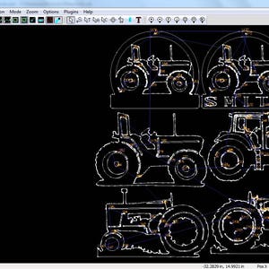 5 Tractor Files Dxf Svg Files Plasma Cutting CNC Laser Metal Art Water ...