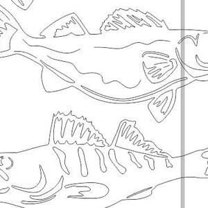 Walleye Fish Dxf Svg Files Plasma Cutting CNC Laser Metal Art - Etsy ...