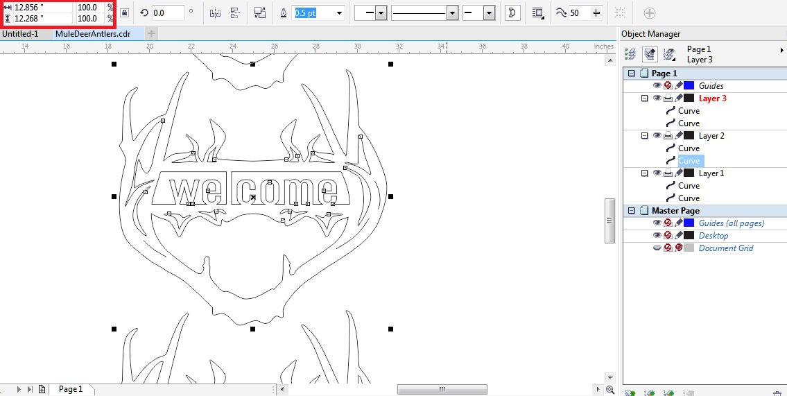 Mule Deer Antlers Monogram Dxf Svg Files CNC Plasma Cutting - Etsy Canada