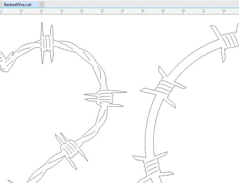 Barbed Wire Set Dxf Svg Files Plasma Cutting CNC Laser Metal - Etsy UK