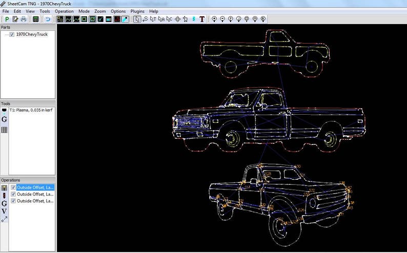 1970 Chevy Truck Dxf Svg Files Plasma Cutting CNC Laser Metal Art Water ...