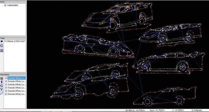 Dirt Track Late Model Race Cars DXF SVG Files for Plasma Cutting Water ...