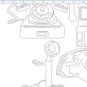 Vintage Phone DXF SVG Dwg Plt Files for Plasma Cutting CNC Laser Metal ...