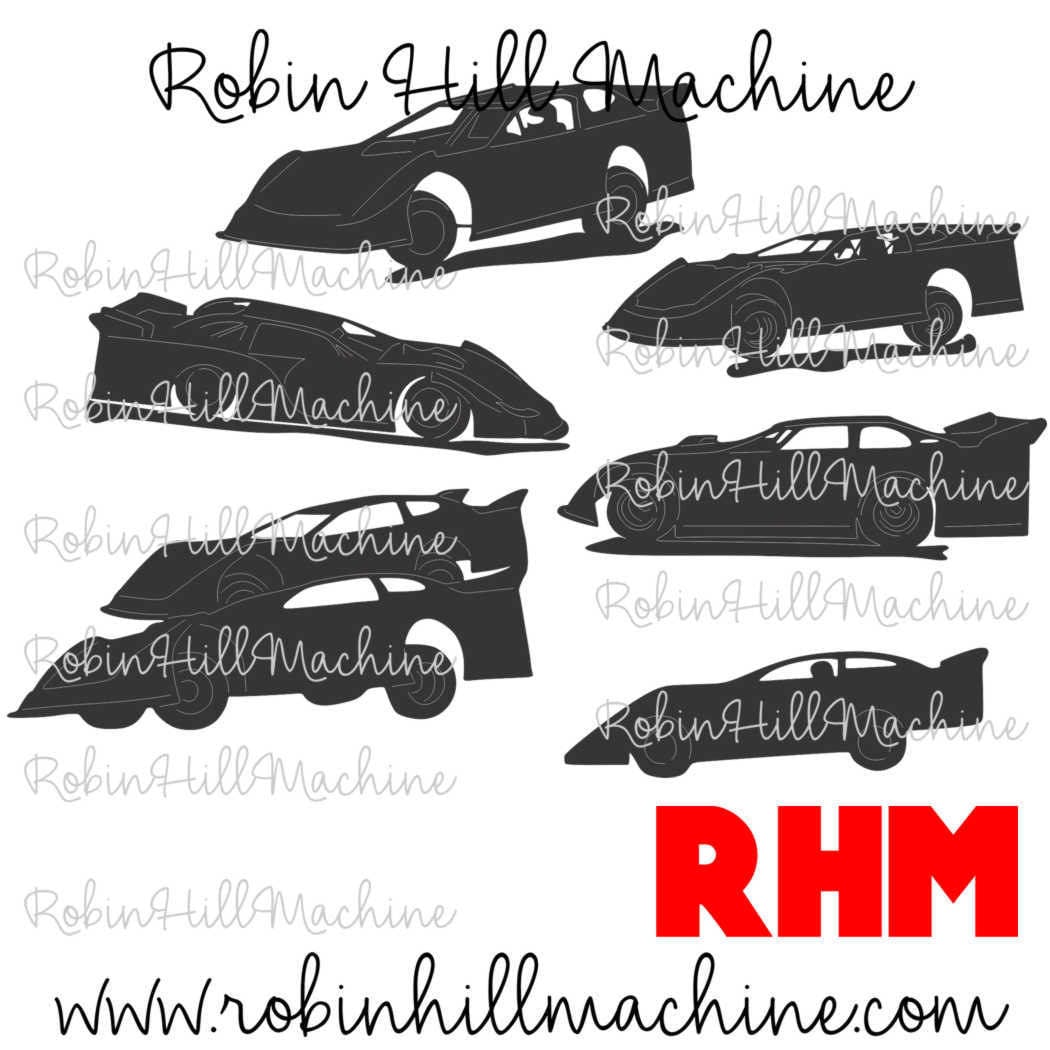 Dirt Track Late Model Race Cars DXF SVG Files for Plasma Cutting Water ...