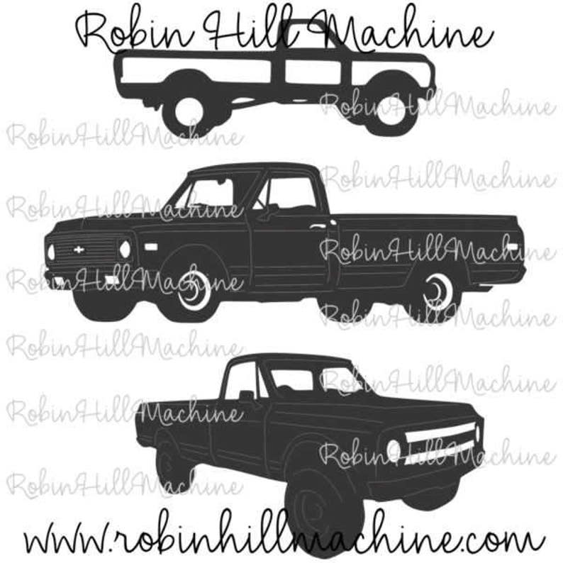 1970 Chevy Truck Dxf Svg Files Plasma Cutting CNC Laser Metal Art Water ...