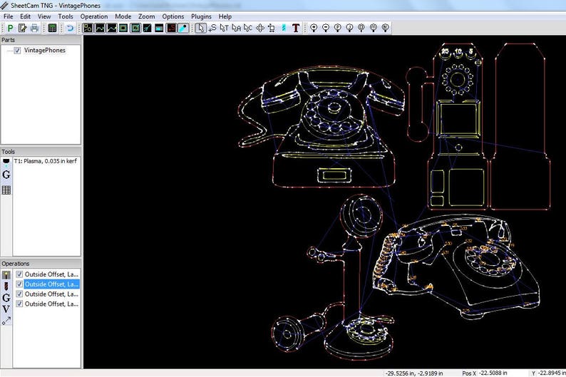 Vintage Phone DXF SVG Dwg Plt Files for Plasma Cutting CNC - Etsy