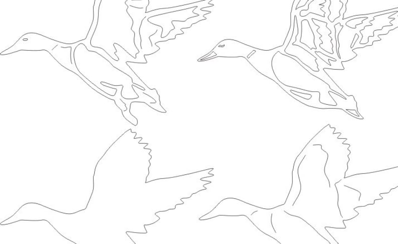 Mallard Ducks Dxf Svg Files CNC Plasma Cutting Laser Metal - Etsy Canada