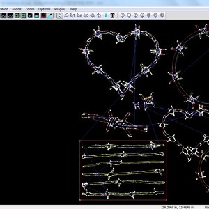 Barbed Wire Set Dxf Svg Files Plasma Cutting CNC Laser Metal Art Water ...
