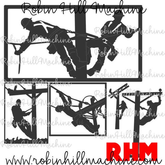 Lineman Dxf Svg Files Plasma Cutting CNC Laser Metal Art Water | Etsy